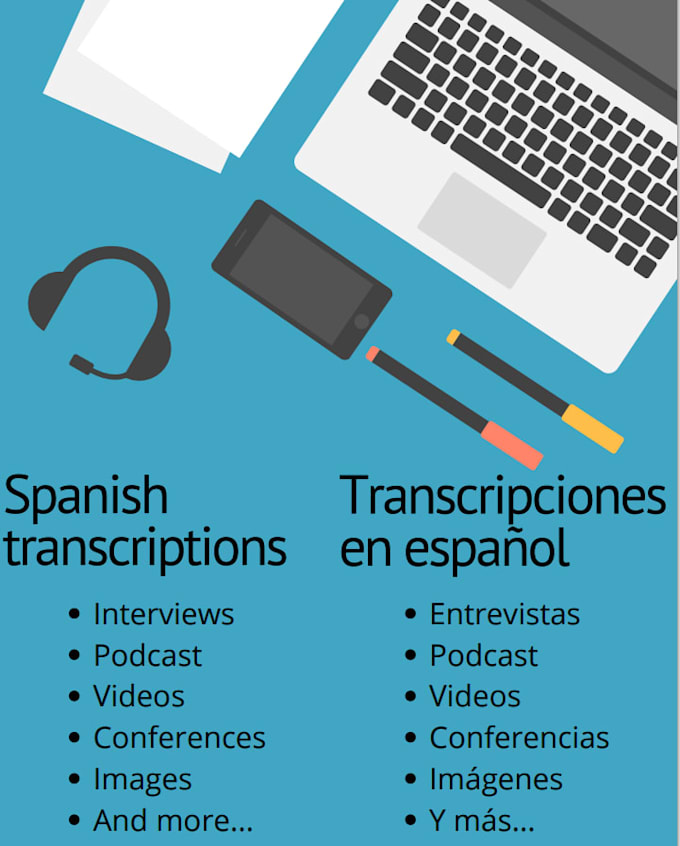 Transcript spanish audio to text by Mrsascy | Fiverr