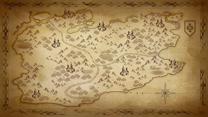 Draw a professional fantasy medieval map for you by Alondrauk | Fiverr