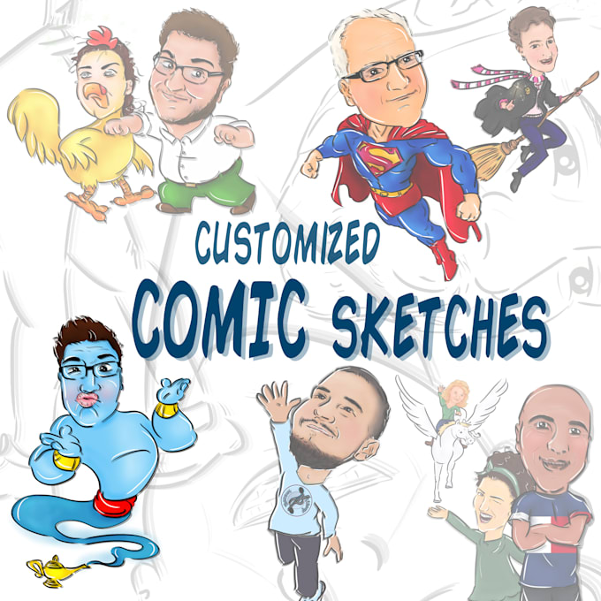 Create customized cartoon characters by Dramarticworld | Fiverr