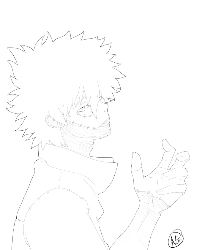 Draw clean lineart any character by Abrownknee | Fiverr