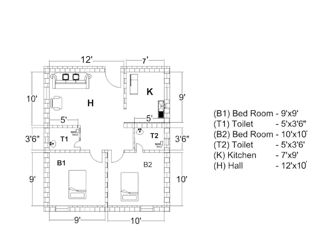 Convert hand drawn or normal sketches to 2d drawings using autocad by ...