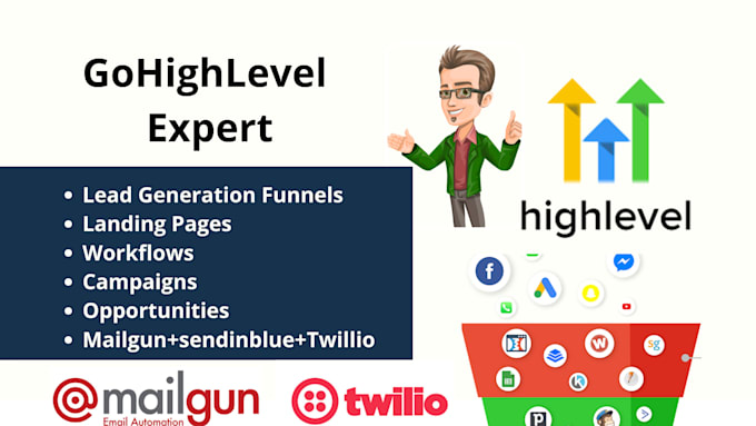 Create gohighlevel sales funnels,ghl websites and setup go high level ...