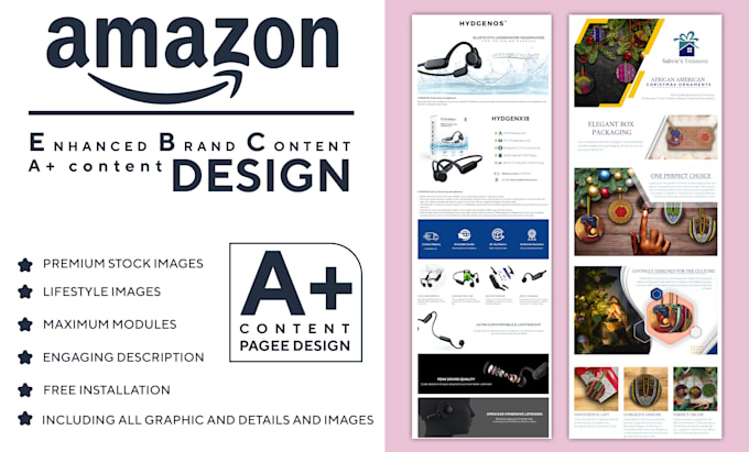 Design amazon enhanced brand content or a plus content pages by ...