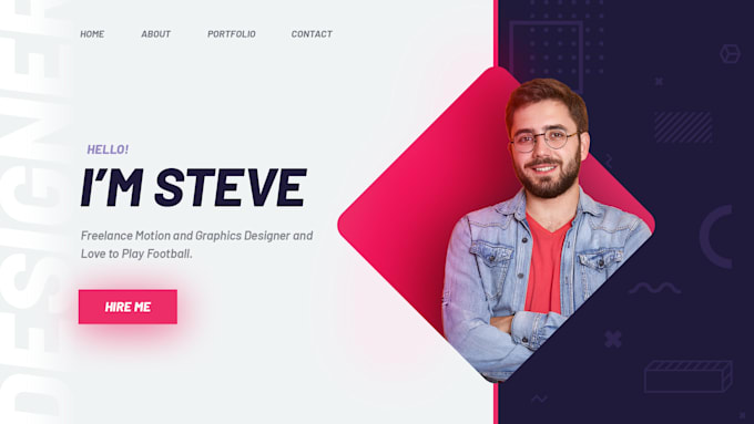 Create a portfolio website ui design by Prince_elvin | Fiverr