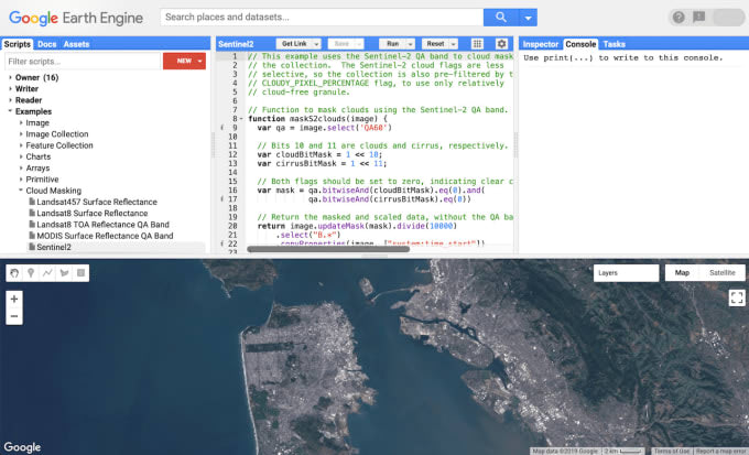Create google earth engine code for remote sensing analysis by ...
