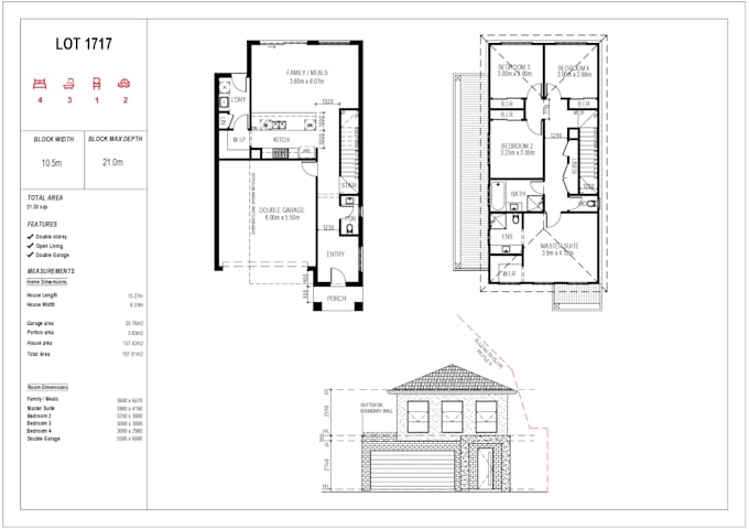 Design house layout plan for real estate marketing brochure by ...