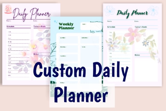 Design custom daily planner by Adityach_26 | Fiverr