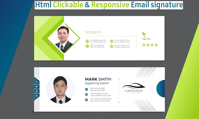 Design professional clickable html animated email signature by Designer_danny1 | Fiverr