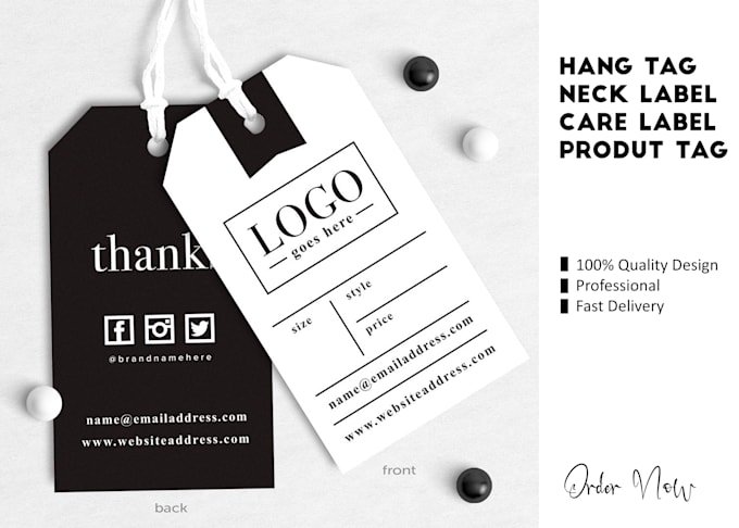 Design professional hang tag, neck label and care label by Sandu ...