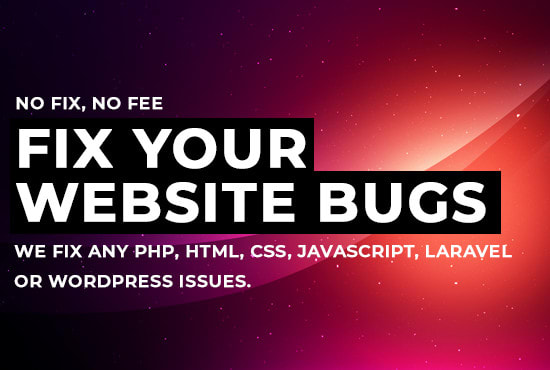 Fix Any Php Html Css Javascript Laravel Or Wordpress Issue On Your Website By