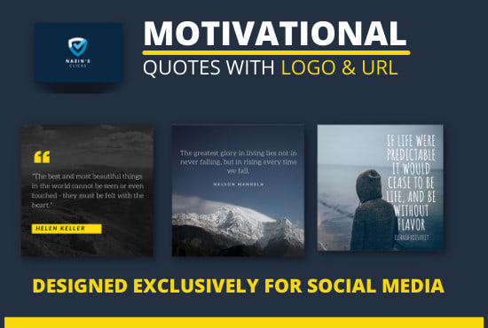 Create motivational quotes with your logo by Nazins_clicks | Fiverr