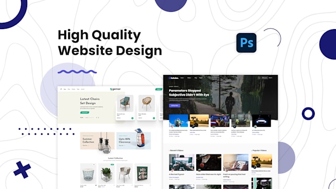 Create an attractive professional website design with psd by ...