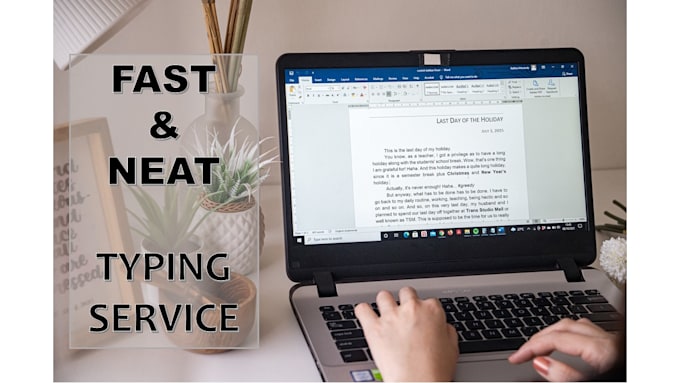 Provide a fast and neat typing service by Kathiaarh | Fiverr