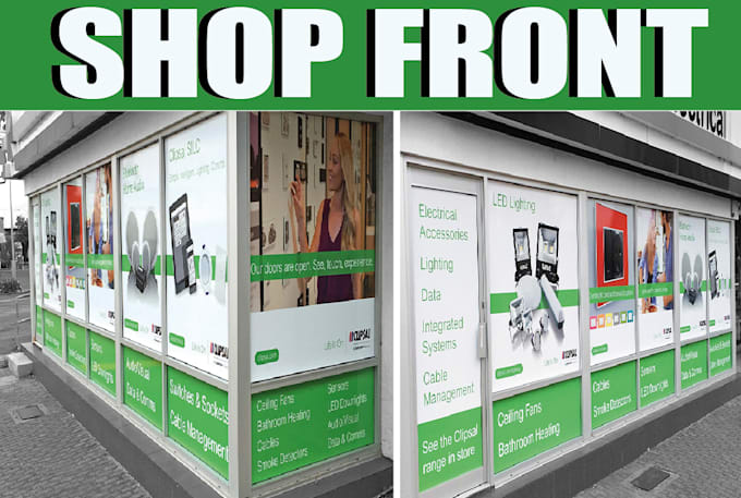 Design shop front , banner and logo for you by Kpgraphicexpert | Fiverr