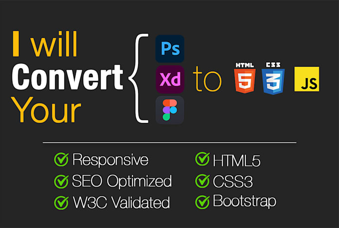 Convert figma, xd to html responsive by Ashkanzs | Fiverr