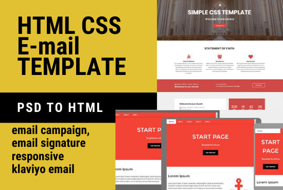 Design responsive html email templates by Nasir_7482 | Fiverr