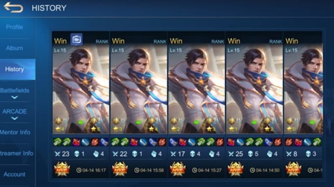 Up tier ranked mobile legends accounts by Underthirteen | Fiverr