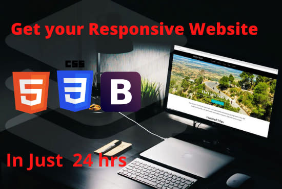 Design responsive website using html, css, bootstrap in 24 hrs by ...