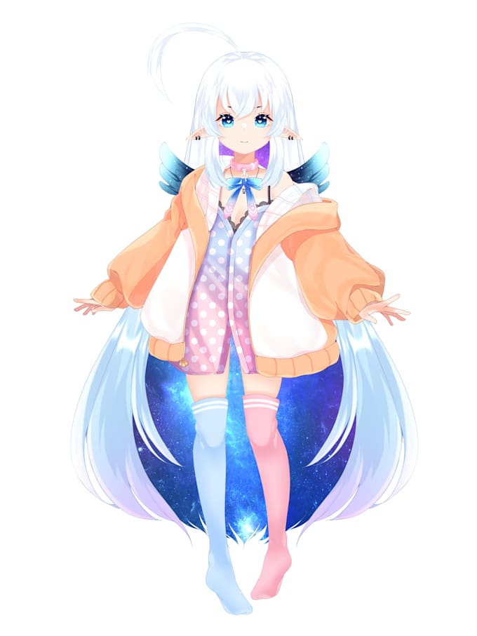 Draw high quality cute vtuber design by Merrymerry2525 | Fiverr