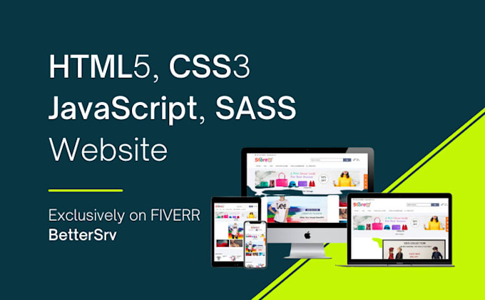 Develop a responsive website with html css javascript by Bettersrv | Fiverr
