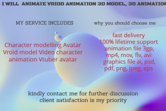 Animate vroid animation 3d model, 3d animation by Morganskyler | Fiverr