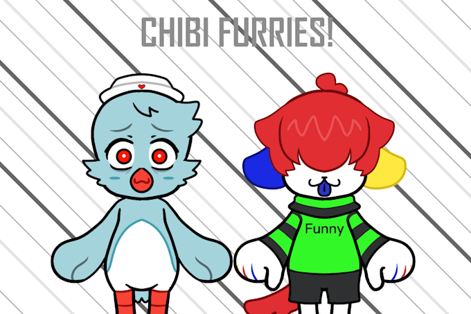 Create a custom chibi of your furry character by Coughin | Fiverr