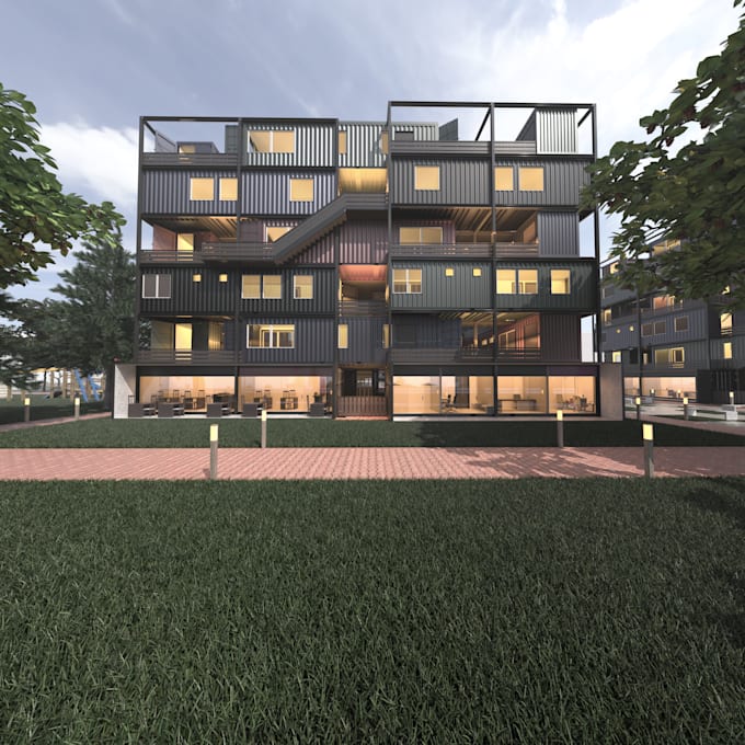 Model and realistically render your building by Caraxes | Fiverr