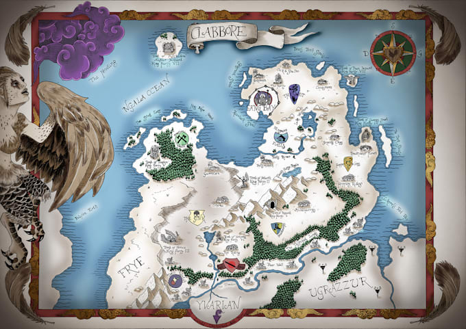 Create a fantasy map for your book or campaign by Cooperillustrat | Fiverr