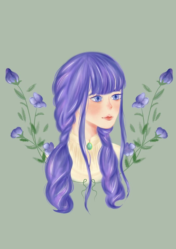 Draw you as a flower personification in shoujo manga style by ...