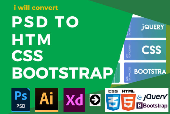 Convert psd to html css and bootstrap by Nasir_7482 | Fiverr