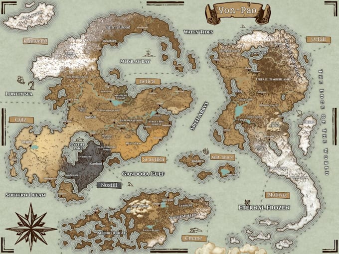 Make you a professional fantasy map by Daanoskam | Fiverr