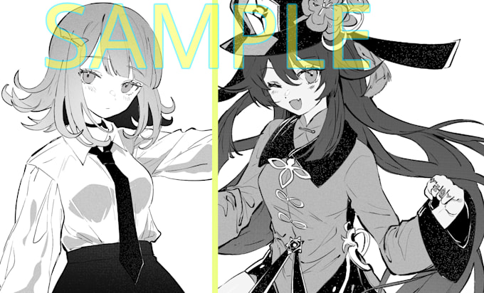 Draw anime manga ink style art for your character by Cyanillust | Fiverr