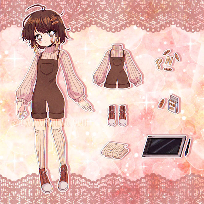 Create a 90s anime style ych reference sheet of your oc by Caramellochi ...