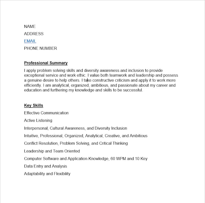 Create a professional and convincing resume by Bevpete | Fiverr