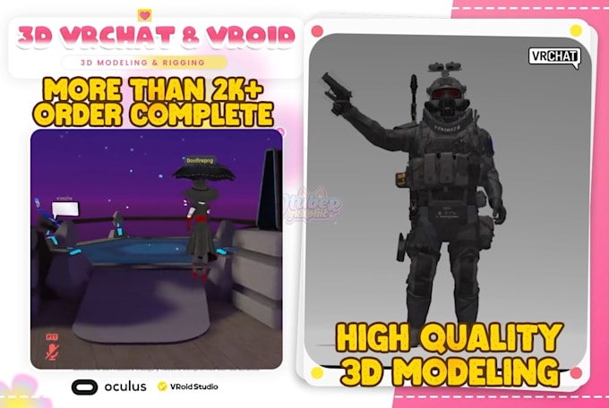 Create custom vr chat avatar, vr character or 3d vtuber for you by ...