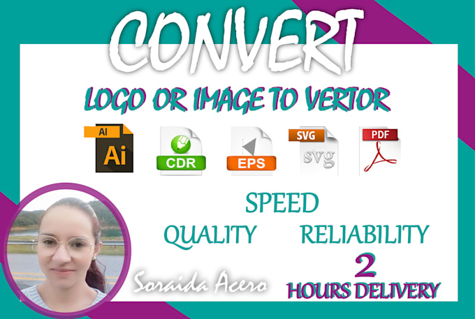 Convert your logo or image to vector by Soraidaacero | Fiverr