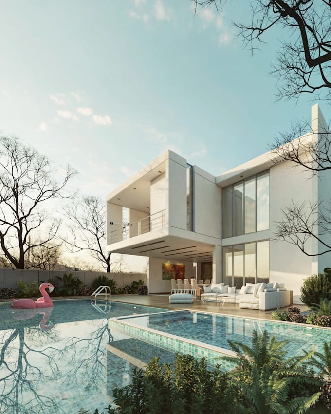 Rendering your exterior sketchup 3d model using vray by Riskyarisdianto | Fiverr