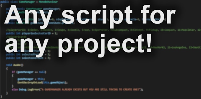 Write Any Unity Script For You By Devguyblake Fiverr 