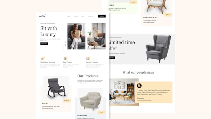 Design a modern ui ux design for your website by Hacen_ | Fiverr
