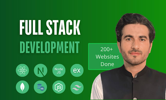 Be your full stack developer using react, next js, node js, mongo and postgresql by Saifqamaron ...