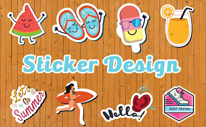 Design sticker logo badge label decals and die cut by Mado_designer ...