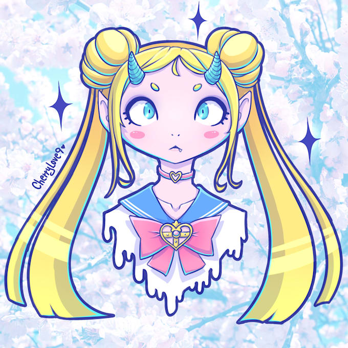 Draw ilustrations bust character design by Cherry9love | Fiverr