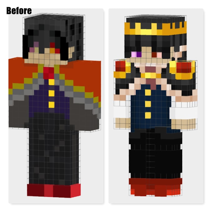 Design or redesign minecraft skins by Jerrieberries | Fiverr