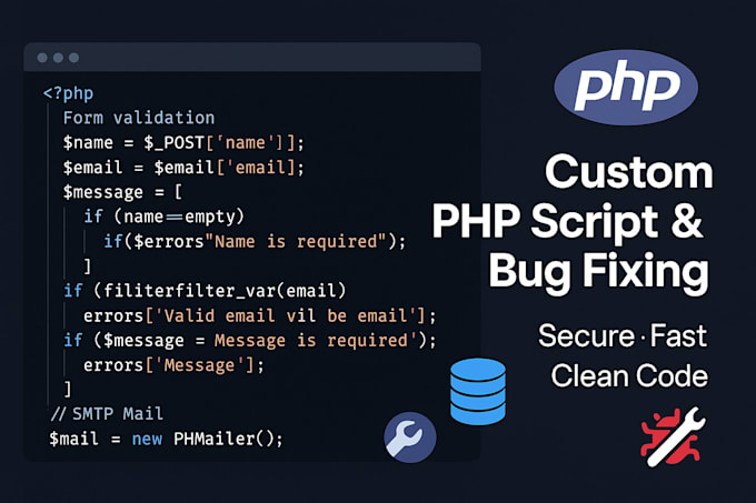 Write custom php script, php code by Sksabbirbd_ | Fiverr