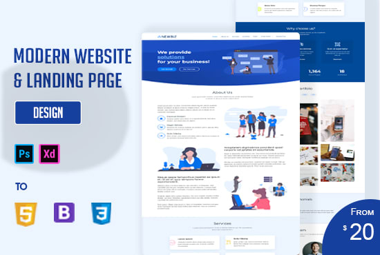 Be your front end web developer, html css bootstrap by Dynamitetech1 ...