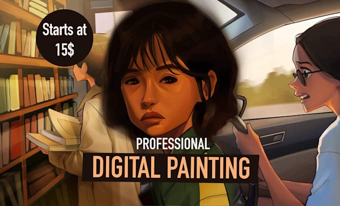 Draw high quality digital illustration for you by Parisareaz | Fiverr