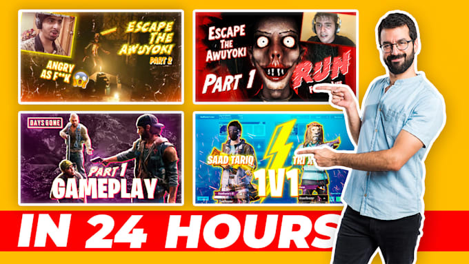 Design 3 cool and outstanding thumbnails for videos by Saadullah_tariq ...