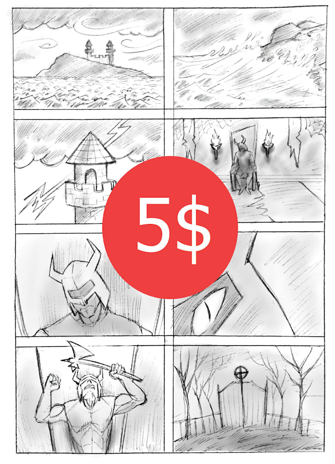 Make clean line art storyboard for you by Yirmibes | Fiverr