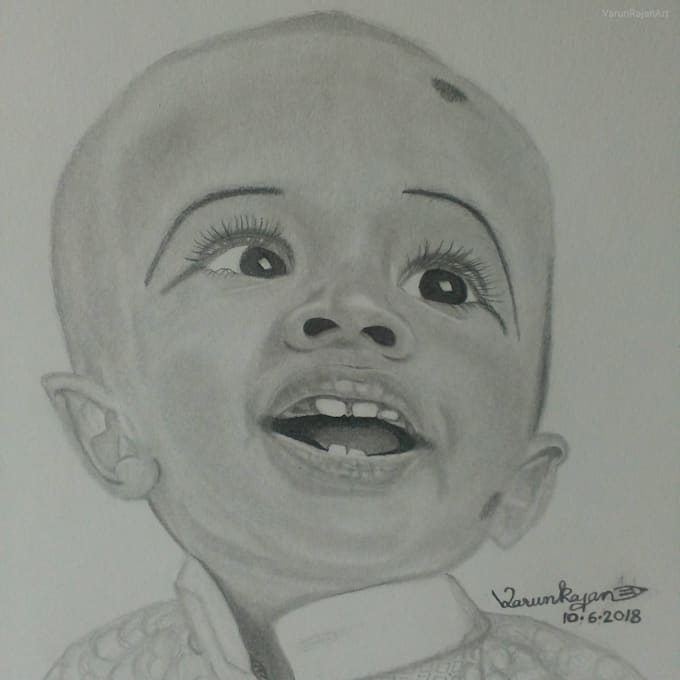 Create graphite pencil drawings from photo reference by Varunrajanart ...