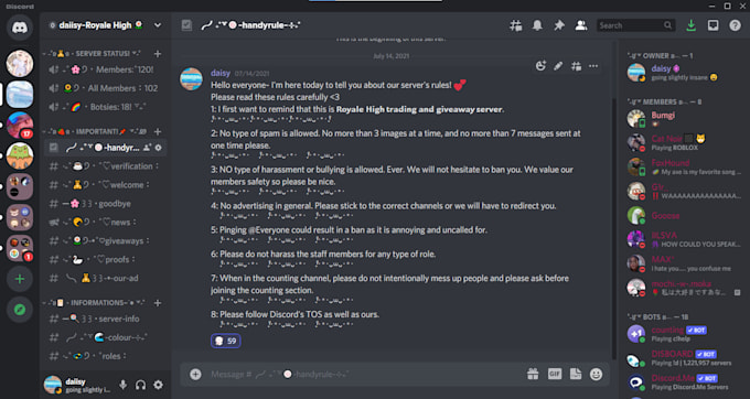 Create an aesthetic discord server by Daiisyrana | Fiverr